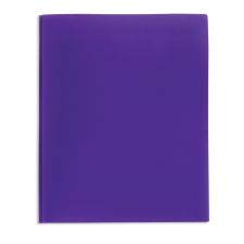 2-Pocket School-Grade Poly Folder with Prongs, Letter Size, Purple ...