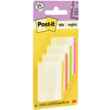 Post-it Notes Durable Filing Tabs, 2", Assorted Colors, 6 Flags Per Pad ...