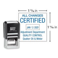 Custom 2000 Plus® PrintPro™ Q43D Light Duty 1 Or 2-Color Self-Inking ...