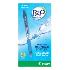 Pilot Bottle To Pen B2P BeGreen Ballpoint Pens, Medium Point, 1.0 mm ...