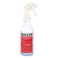 Maxim Germicidal Cleaner, Lemon Scent, 32 oz Bottle, 12 Bottles and 1 ...
