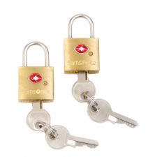 Samsonite Luggage Key Locks, Brass, Pack Of 2 | OfficeSupply.com