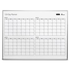 SKILCRAFT 4-Month 4' x 3' Dry Erase Calendar Board | OfficeSupply.com