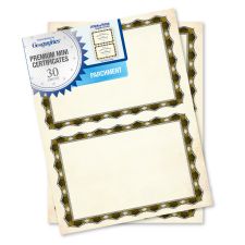 Crown Gold Mini Certificates, Parchment, 30/PK | OfficeSupply.com