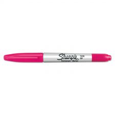 Sharpie Twin-Tip Permanent Marker, Fine/Ultra-Fine Bullet Tips, Magenta ...