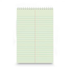 Universal Steno Pads, Red Cover, Gregg Rule, (80) Green-Tint 6 x 9 ...