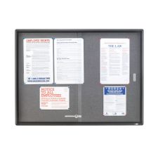 Quartet Enclosed Bulletin Board, 36" x 48", Aluminum Frame With Black ...