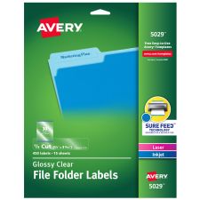 Avery File Folder Labels, Sure Feed Technology, Permanent Adhesive ...