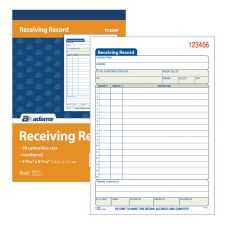 Adams Carbonless 3-Part Receiving Record Book, 5 9/16" x 8 7/16", Book ...