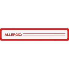 Tabbies Permanent Allergic To: Allergy Label Roll, TAB40561, Red, Roll ...