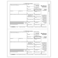 ComplyRight 1099-MISC Tax Forms, Recipient Copy B, 2-Up, Laser, 8-1/2 ...