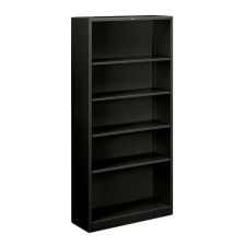 HON Brigade Steel Modular Shelving Bookcase, 5 Shelves, 72"H x 34-1/2"W ...