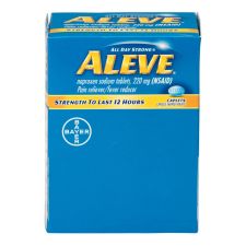 Aleve Pain Reliever Tablets, 1 Tablet Per Packet, Box Of 50 Packets ...