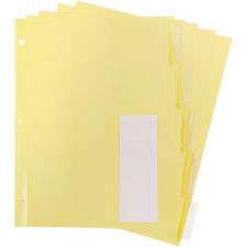 Business Source Buff Stock Ring Binder Indexes - 5x Divider(s) - Blank ...