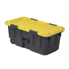 Centrex Tough Box Wheeled Footlocker Tote With Lid, 20-Gallon, 32-1/4”L ...