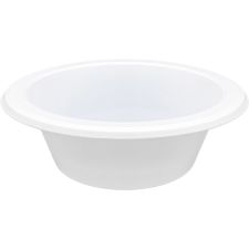 Genuine Joe Reusable/Disposable 12 Oz. Plastic Bowls, White, Pack Of ...