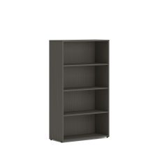 HON Mod Bookcase, Four-Shelf/3 Adjustable, 30w x 13d x 53h, Slate Teak ...