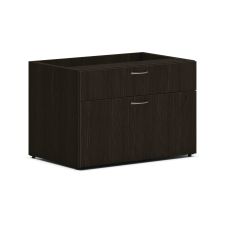 HON Mod Low Personal Credenza | 2 Drawers | 30"W | Java Oak Finish ...