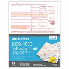 1099-MISC Laser Tax Forms With Software, 4-Part, 2-Up, 8-1/2" x 11 ...