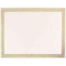 Great Papers! Certificate Gold Foil Channel Border, White, 8.5" x 11 ...
