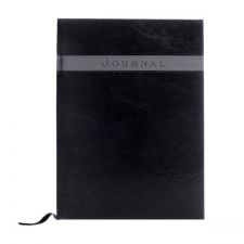 Eccolo Large Format Business Journal, 8" x 10 1/2", Black/Grey | OfficeSupply.com