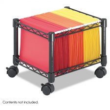 Safco Mini Mobile Wire File Cart, Steel Wire, 15-1/2w x 14d x 12-1/2h ...
