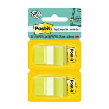 Post-it Flags, 1" x 1 -11/16", Bright Green, 50 Flags Per Pad, Pack Of ...