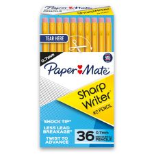 Paper Mate SharpWriter Mechanical Pencils, 0.7 mm, Yellow Barrel, Pack ...