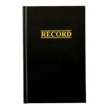 Adams Record Book, 9 3/8" x 6", 200 Pages (100 Sheets), Black ...