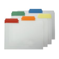 Smead Clear Poly File Folders With Color Tabs, 1/3 Cut, Letter Size ...