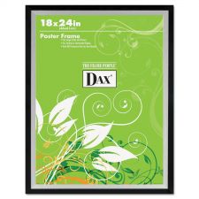 DAX Metro Series Poster Frame, Plastic, 18 x 24, Black/Silver ...