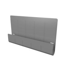Deflecto Standing Desk Privacy Panel Organizer, Gray | OfficeSupply.com