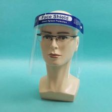 Omar Disposable Face Shields, 13" x 8 3/4", Blue/Clear, Pack Of 12 ...