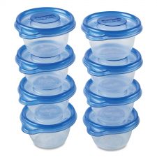 Glad Mini Round Food Storage Containers, 4 oz, 8/Pack, 12 Packs/Carton ...