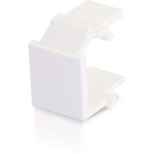 C2G Snap-In Blank Keystone Insert Module - White | OfficeSupply.com