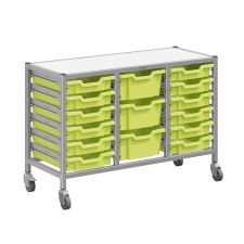 Dynamis Low Triple Cart Set 60 Silver (44) with 3" Casters, 2 braked ...