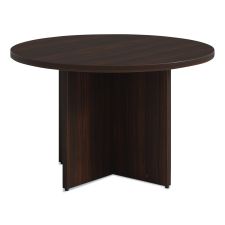Alera Seville Round Conference Table, Round, 48" Diameter, Mahogany ...