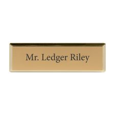 Engraved Metal Name Badge, 15/16" x 2 15/16", Gold (1/PK ...