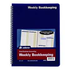 Adams Weekly Bookkeeping Ledger, Columns Vary By Section, Royal Blue ...
