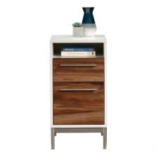 Sauder Vista Key 19"D Vertical 2-Drawer File Cabinet, Pearl Oak/Blaze ...
