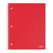 Stellar Poly Notebook, 8" x 10-1/2", 1 Subject, Wide Ruled, 100 Sheets ...
