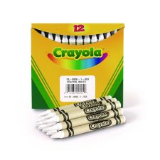 Crayola Bulk Crayons, Regular Size, 0.31" x 3.63", White, 12/Box ...