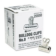 X-ACTO Bulldog Clips, Mini, Nickel-Plated, 36/Box | OfficeSupply.com