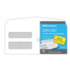 Double-Window Self-Seal Envelopes For 1099-NEC 3-Up Tax Forms, 8-3/8"W ...