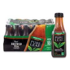 Lipton Pure Leaf Unsweetened Iced Black Tea, 16.9 oz Bottle, 18/Carton ...