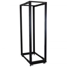 StarTech.com 42U Adjustable Depth Open Frame 4 Post Server Rack Cabinet - Flat Pack w/ Casters ...