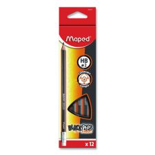 Maped Helix Black'Peps Jumbo Triangular Pencils, HB (#2), Black Lead ...