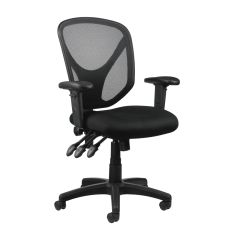 MFTC 200 Ergonomic Mesh Mid-Back Task Office Chair, Black, BIFMA ...