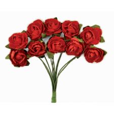 Mini Paper Blooms .5" Flowers W/Wire Stems 10/Pkg | OfficeSupply.com