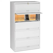 Tennsco Enclosed Fixed-Shelf Lateral File with Retractable Doors, Legal ...